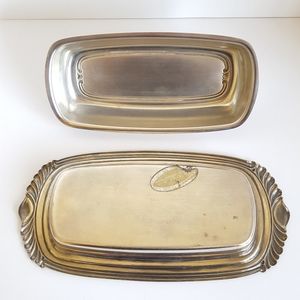 Oneida | Kitchen | Oneida Ltd Silversmiths Silver Plated Butter Dish ...